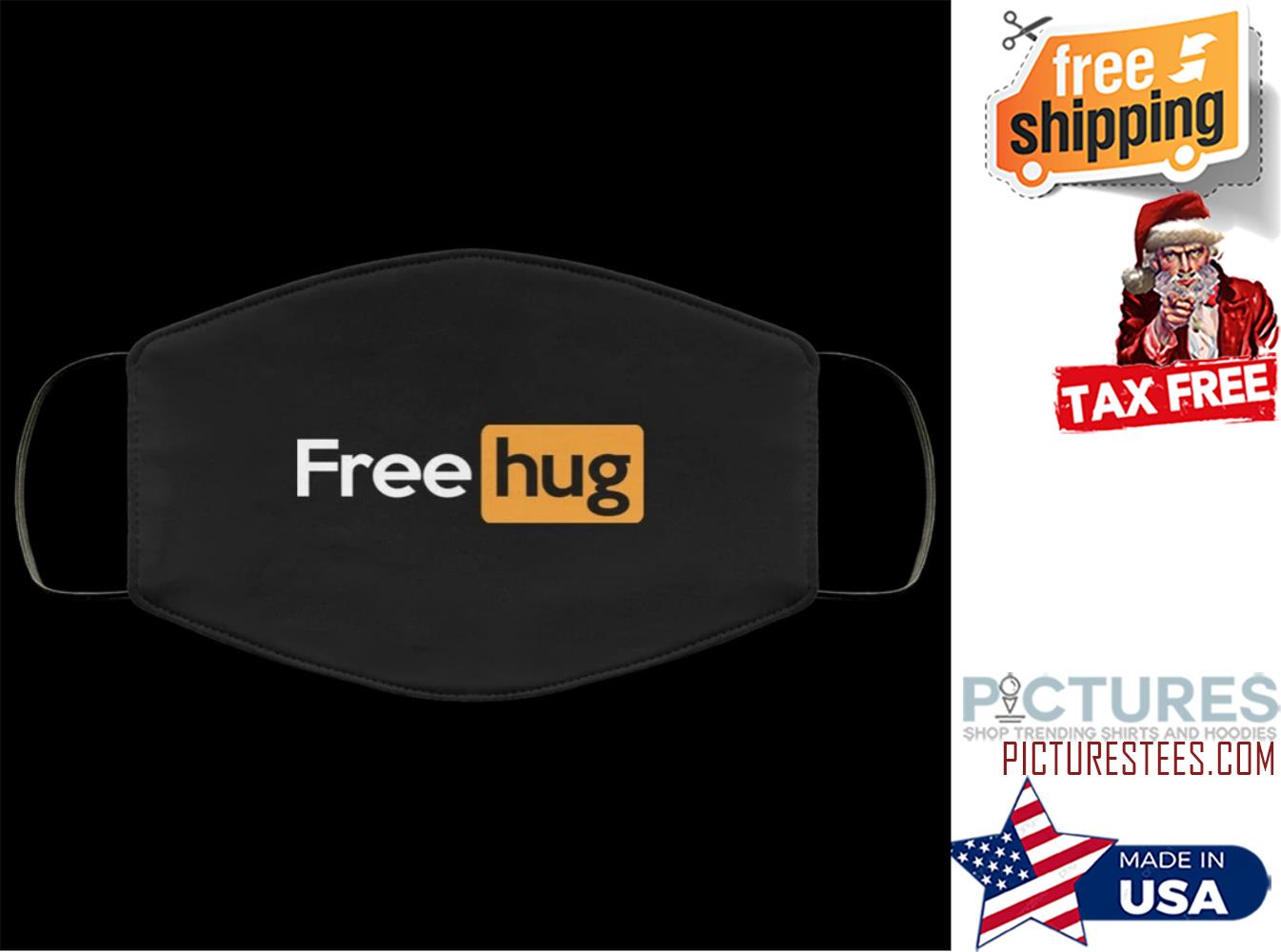 Free Hug Face Mask • Picturestees Clothing LLC