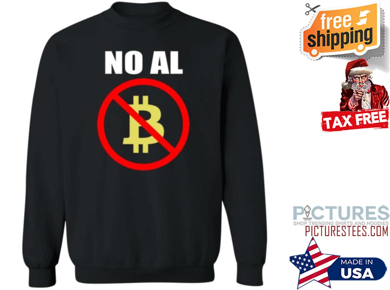 No Al Bitcoin Nayib Bukele Sweater • Picturestees Clothing LLC