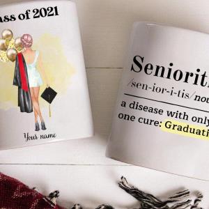 Personalized Mug Senioritis Definition Graduation • Picturestees ...