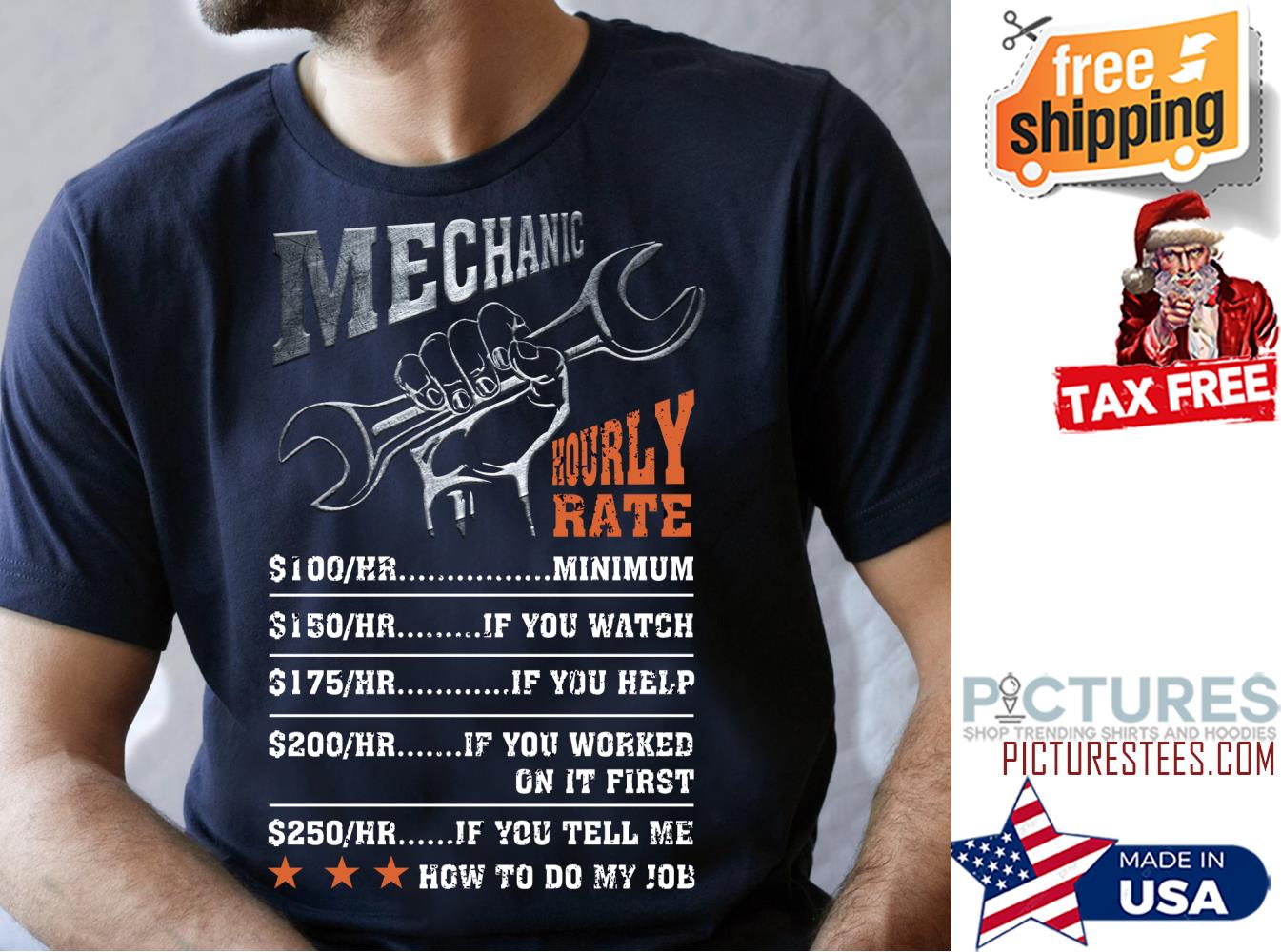 Mechanic Hourly Rate How To Do My Job Shirt • Picturestees Clothing LLC