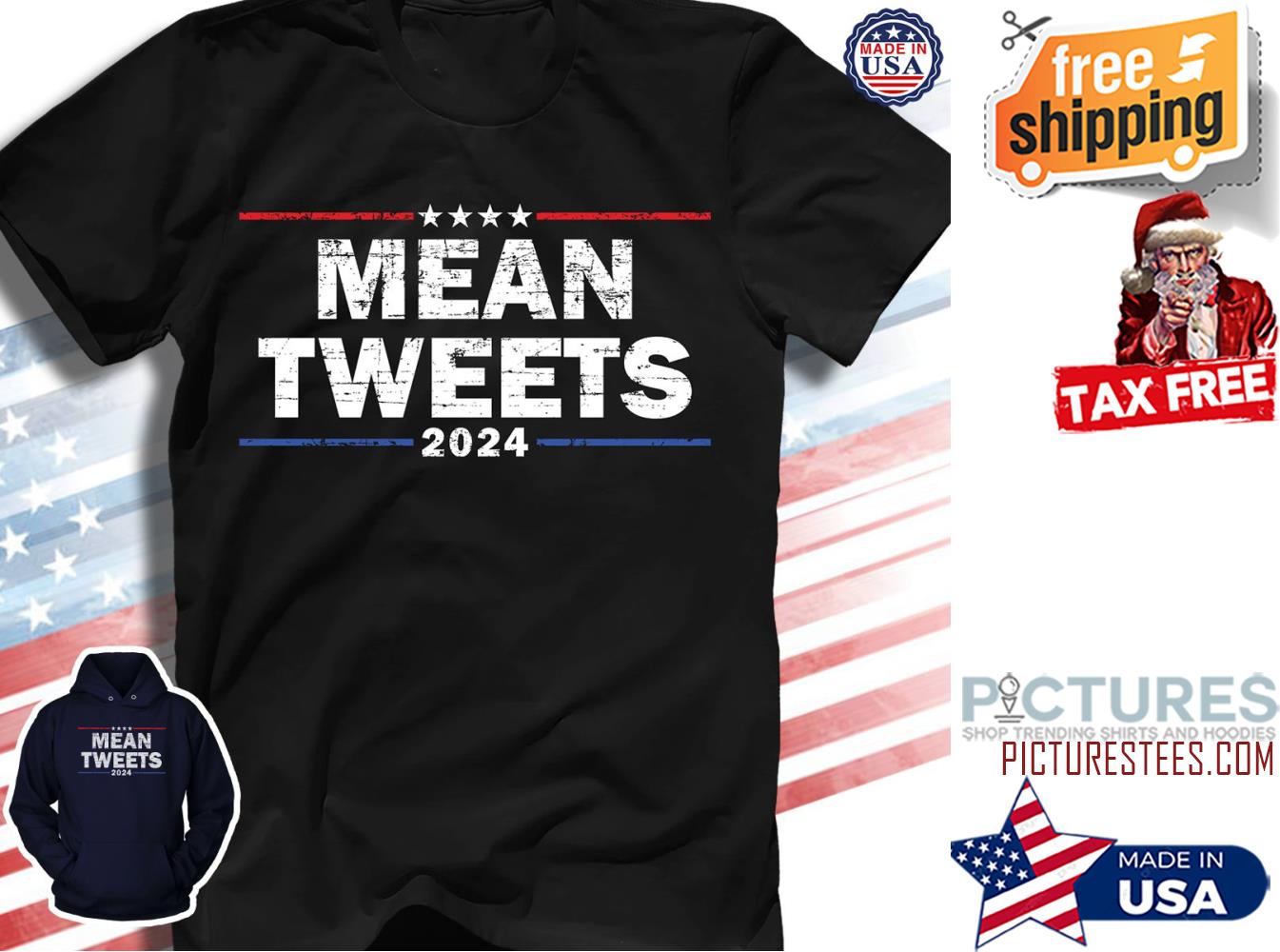 Mean Tweets 2024 Vintage Shirt • Picturestees Clothing LLC