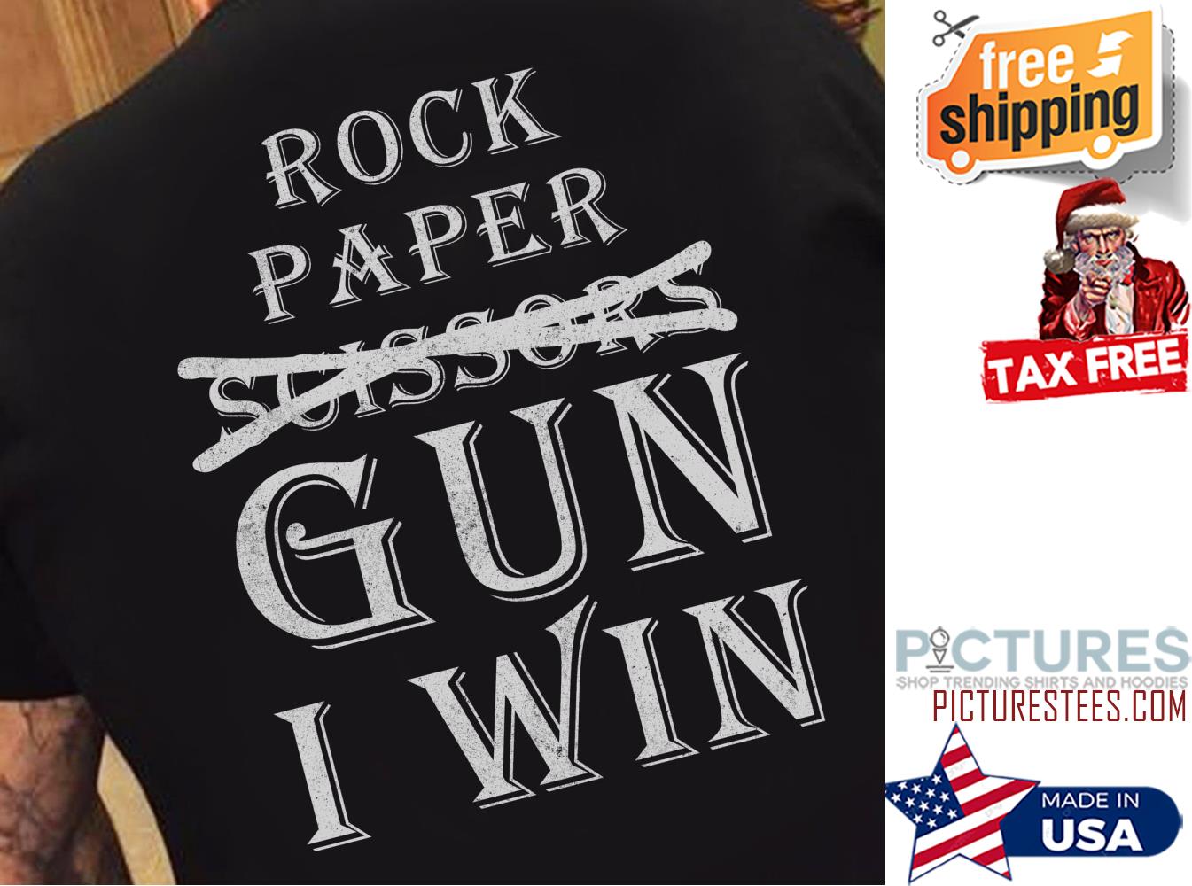 Rock Paper Gun I Win Shirt • Picturestees Clothing LLC