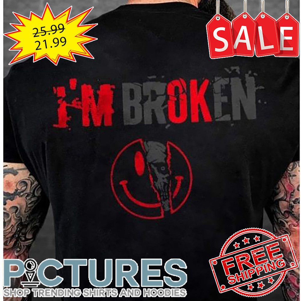 Smiley Skull I'm Broken Vintage Shirt • Picturestees Clothing LLC