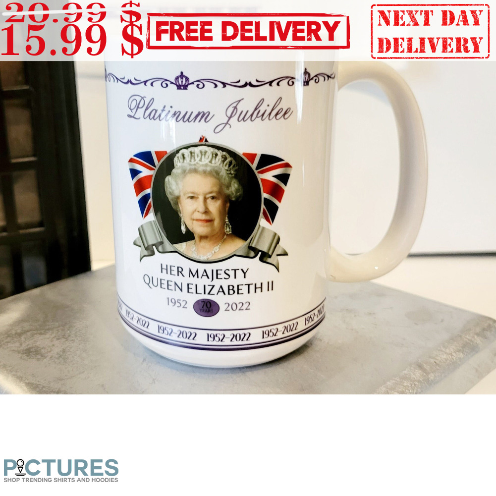 Queen Elizabeth II 1952 -2022 70 Years Platinum Fubilee Mug ...