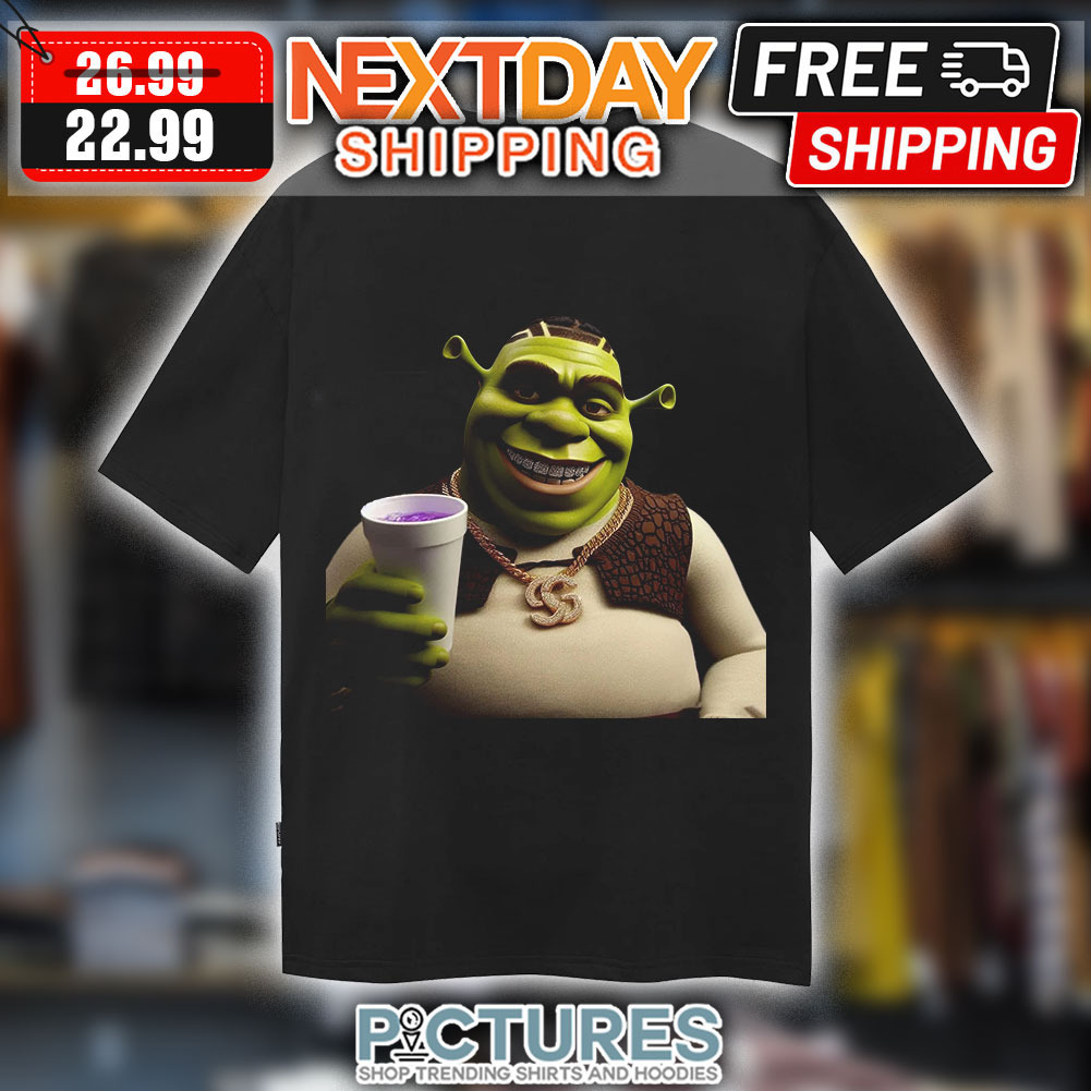 Shrek Cheers Flexing Hip Hop AI Shirt • Picturestees Clothing LLC