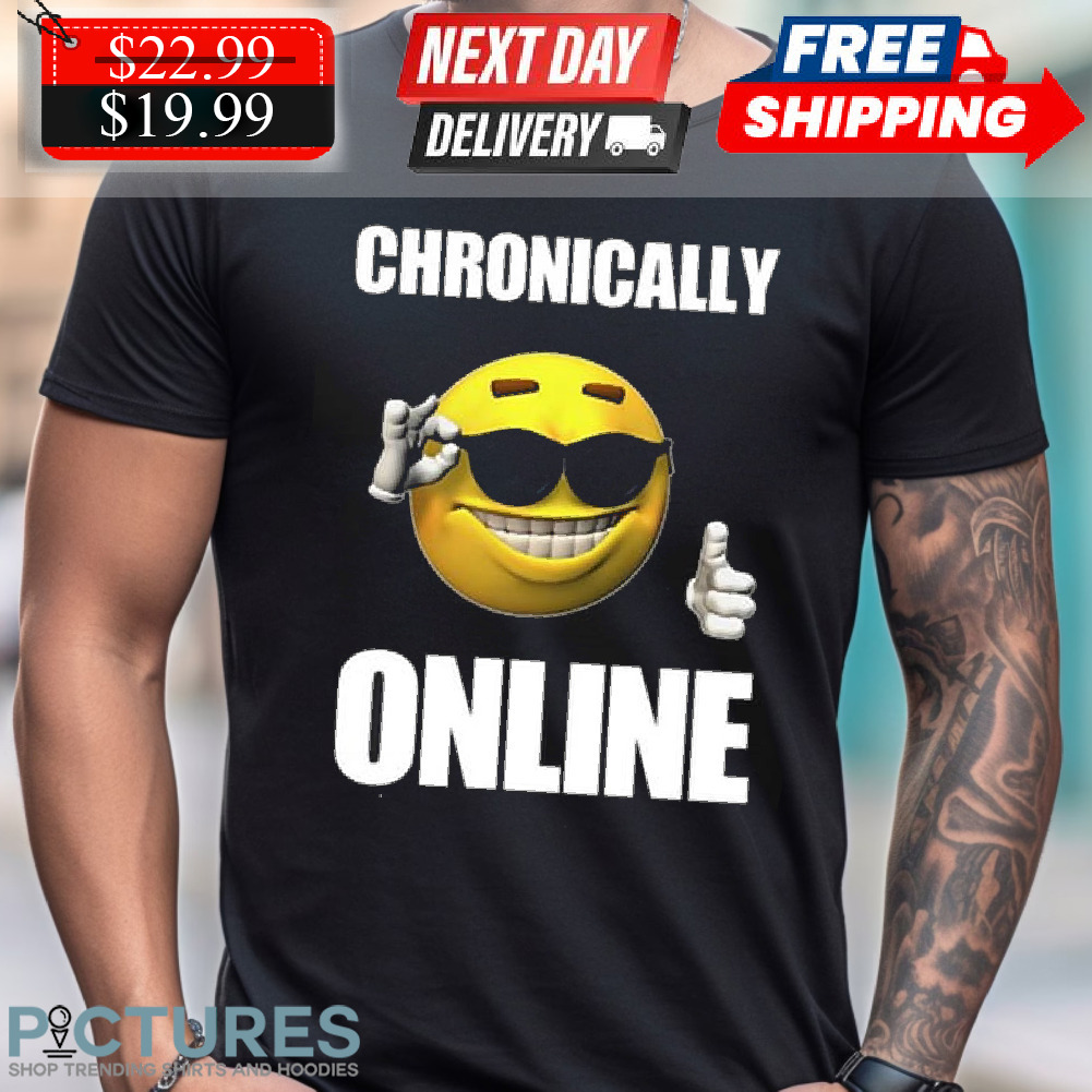 Chronically Online Ironic Thumbs Up Emoji Shirt • Picturestees Clothing LLC
