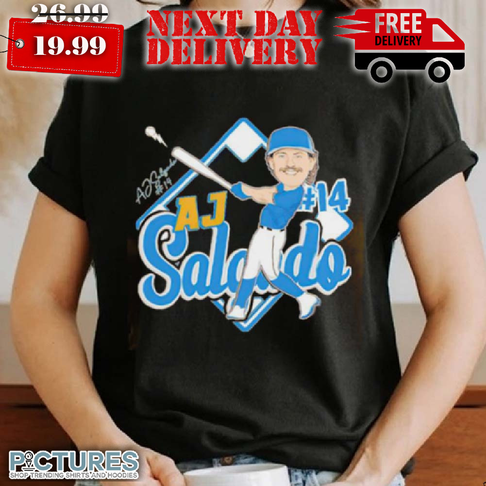 Aj Salgado Infielder Caricature Signature Shirt • Picturestees Clothing LLC
