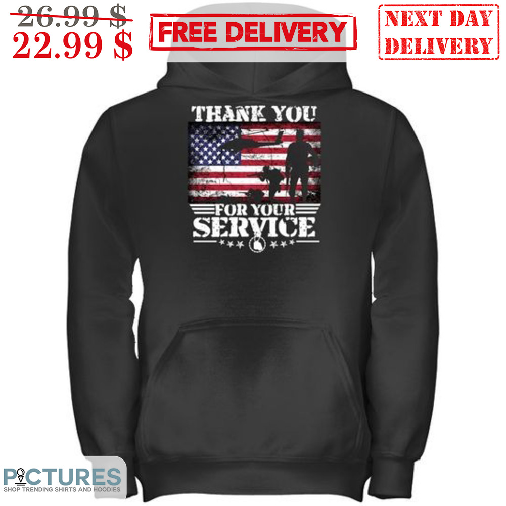 Thank You For Your Service American Flag Shirt • Picturestees Clothing LLC
