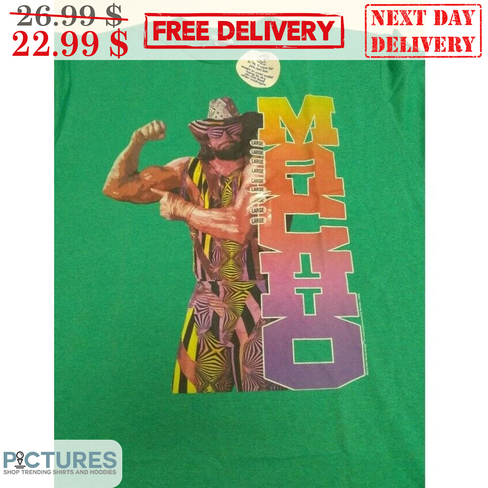 Macho Man Randy Savage WWF Green Wrestling Superstar Shirt ...