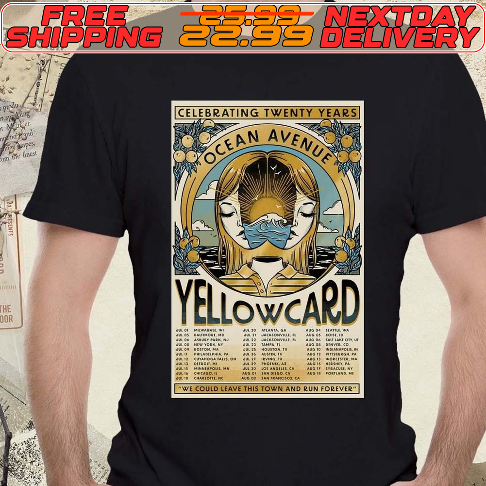 Yellowcard Ocean Avenue July August 2024 Poster Shirt • Picturestees ...