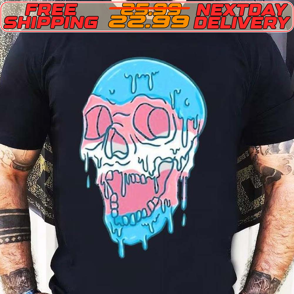 Dripping Trans Pride Skull Transgender Shirt • Picturestees Clothing LLC