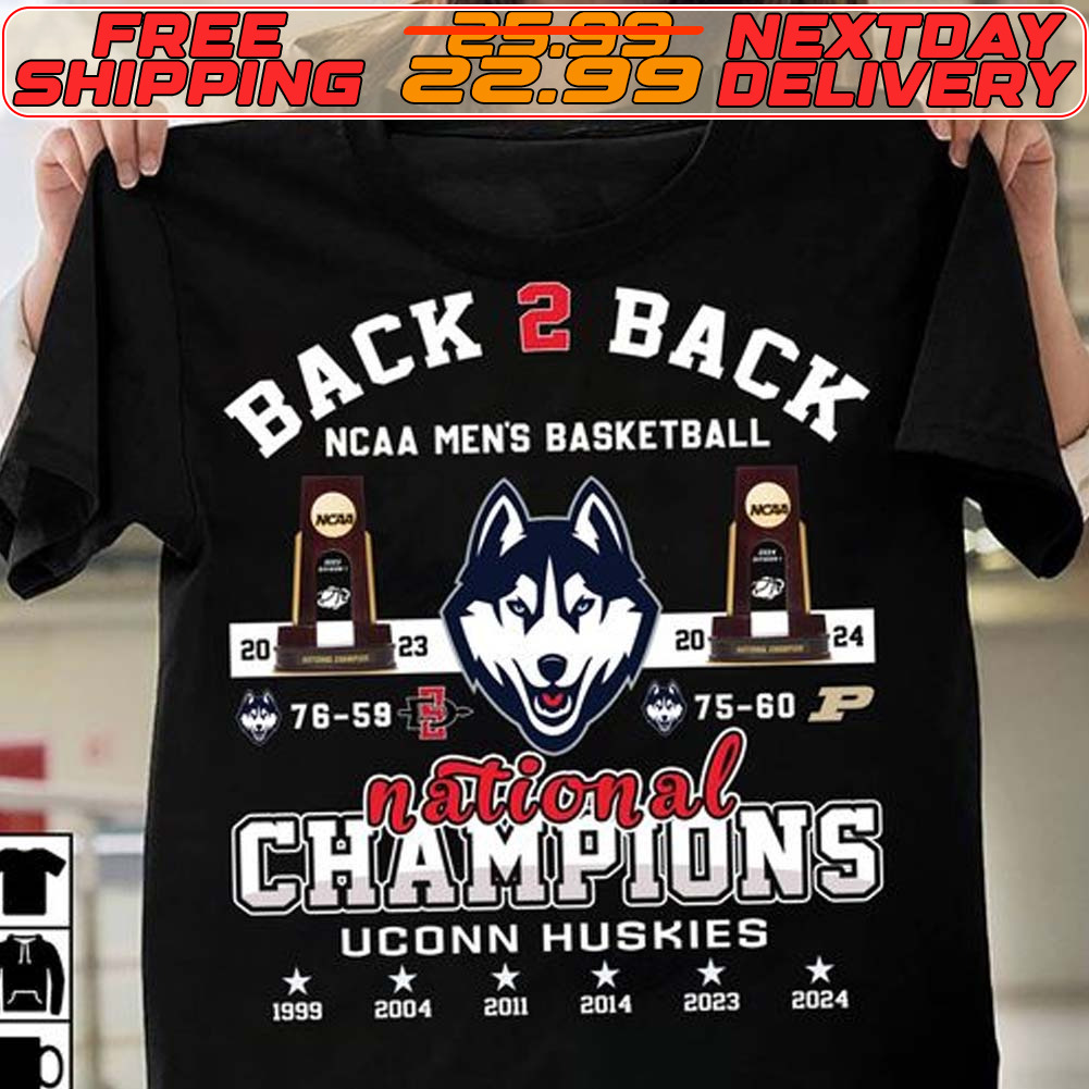 Back To Back NCAA Men’s Basketball National Champions 2023 2024 Uconn ...