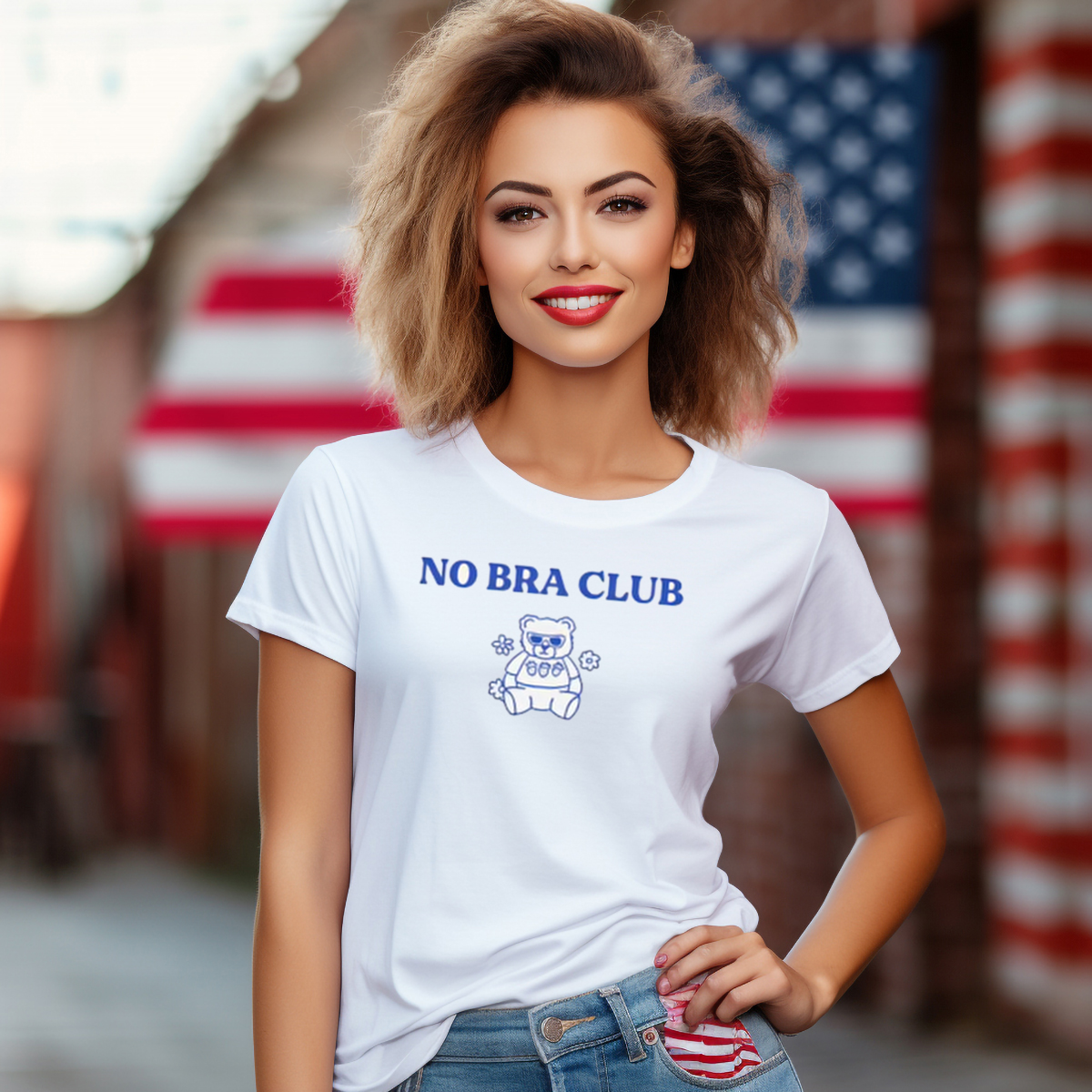 🚛Free Delivery: 📣SaleOff 20% Teddy Bear No Bra Club Shirt • , Classic ...