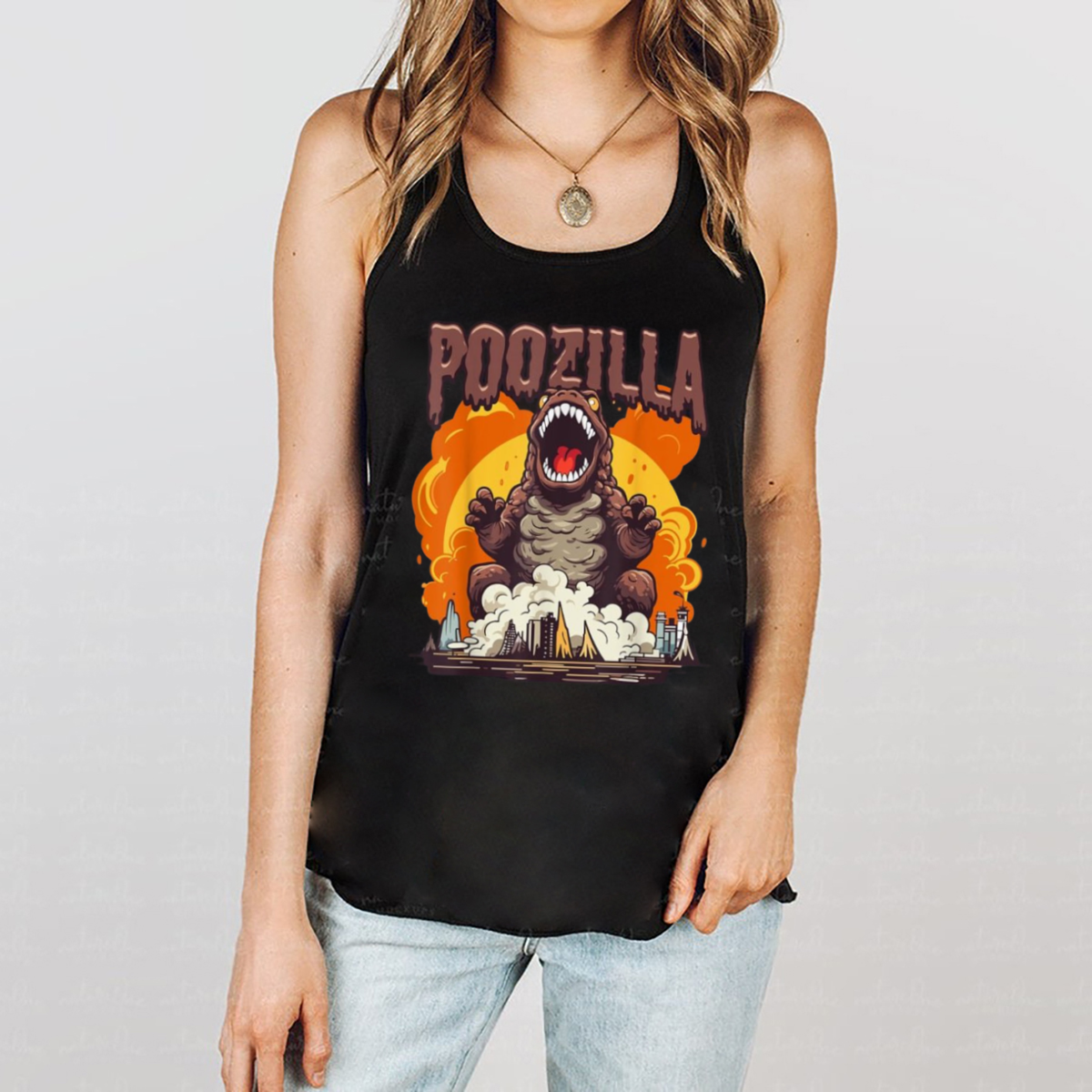 Godzilla Poozilla Explosive Monstrous Diarrhea Poop Shirt ...