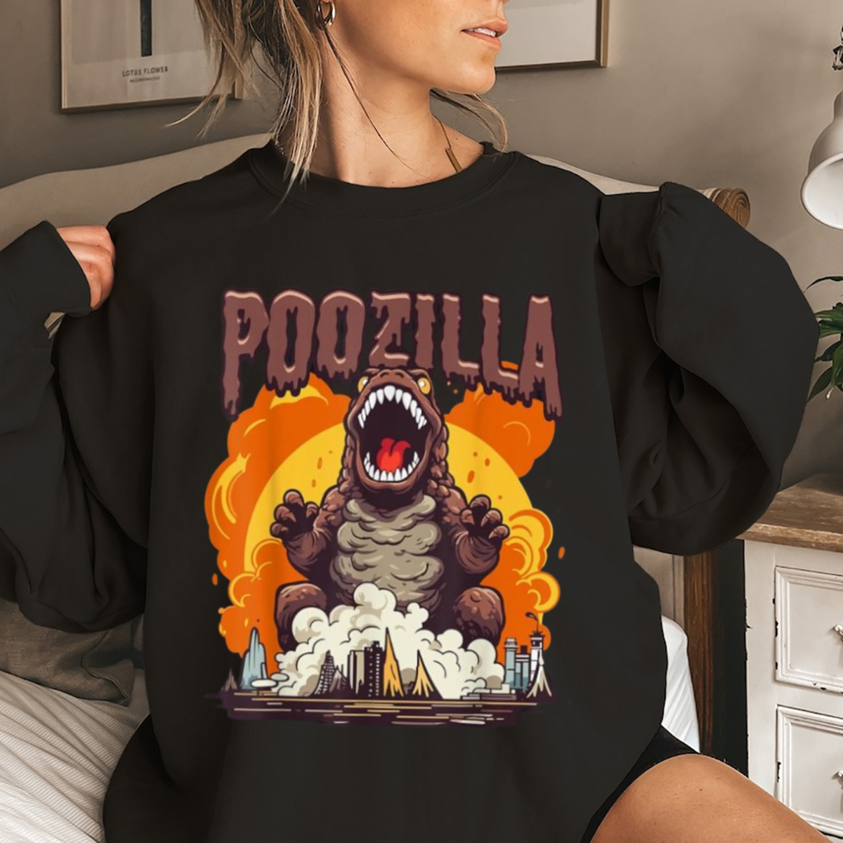 Godzilla Poozilla Explosive Monstrous Diarrhea Poop Shirt ...