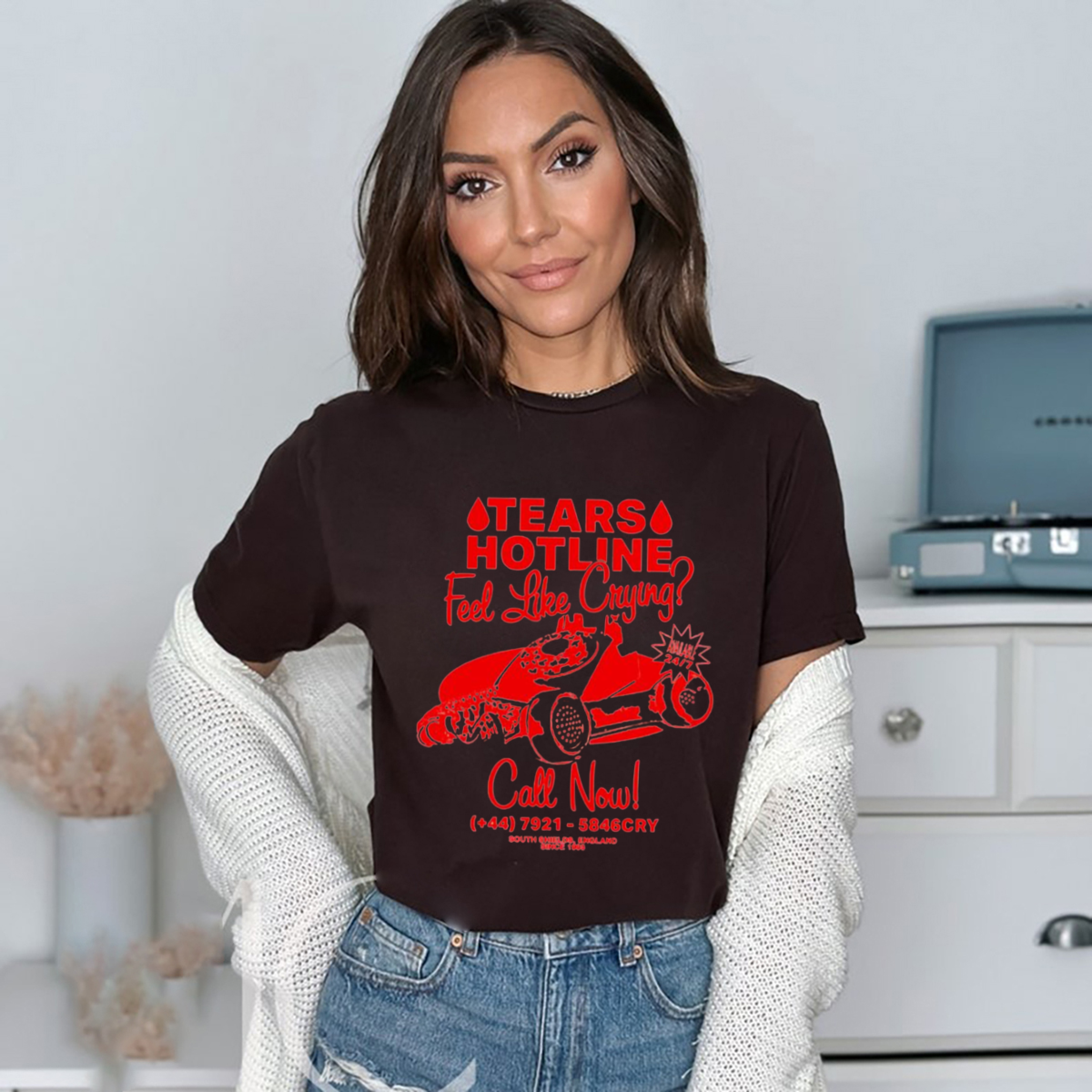 Tears Hotline Feel Like Crying Shirt • Picturestees Clothing LLC
