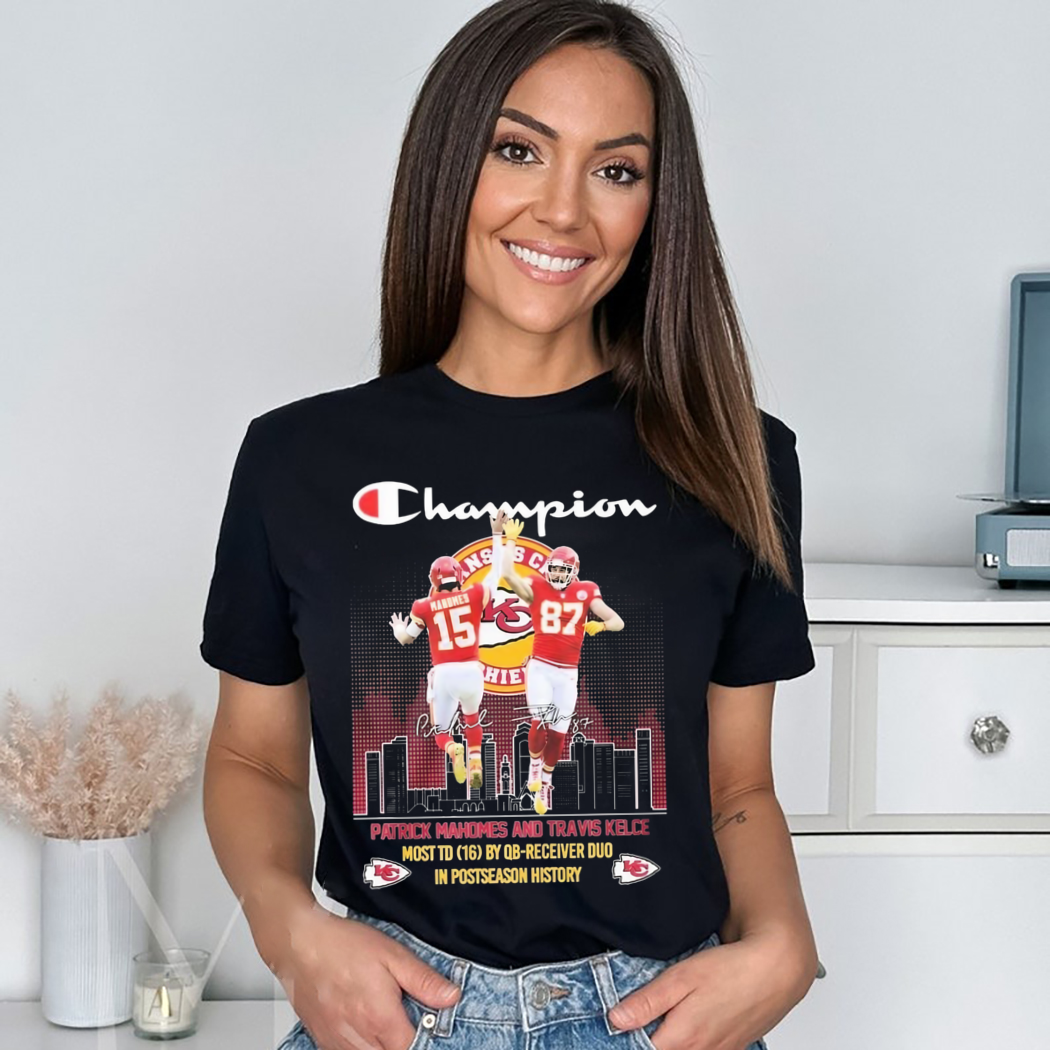 Champion Patrick Mahomes And Travis Kelce Kansas City Chiefs Signatures ...