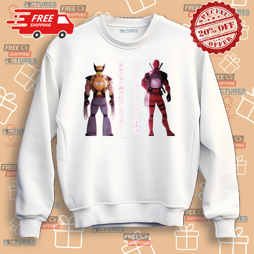 Deadpool And Wolverine Garfield And Hello Kitty Shirt • Picturestees ...