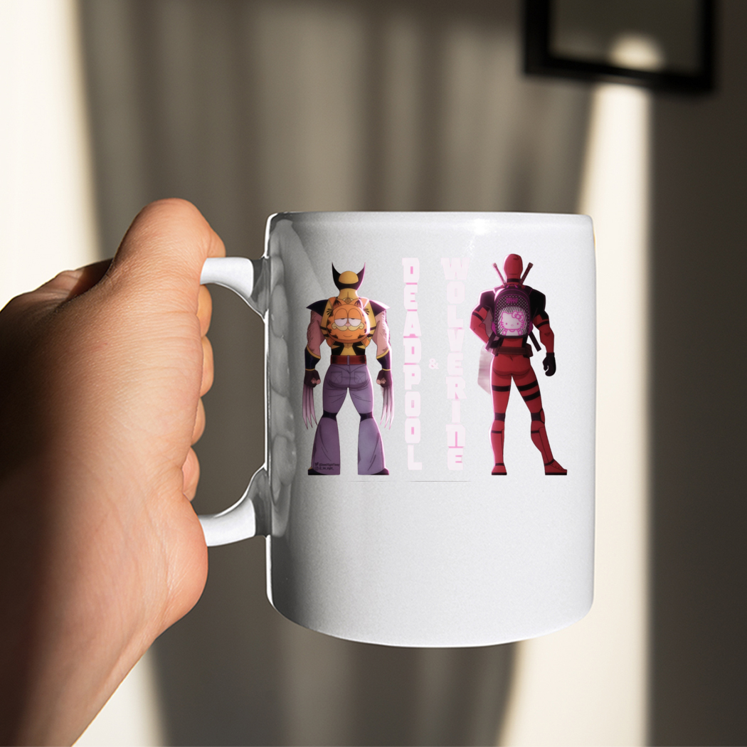 Deadpool And Wolverine Garfield And Hello Kitty Shirt • Picturestees ...