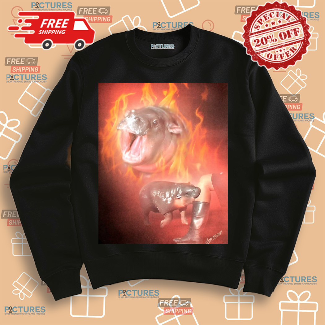 Hippo Moo Deng Fire Shirt • Picturestees Clothing LLC