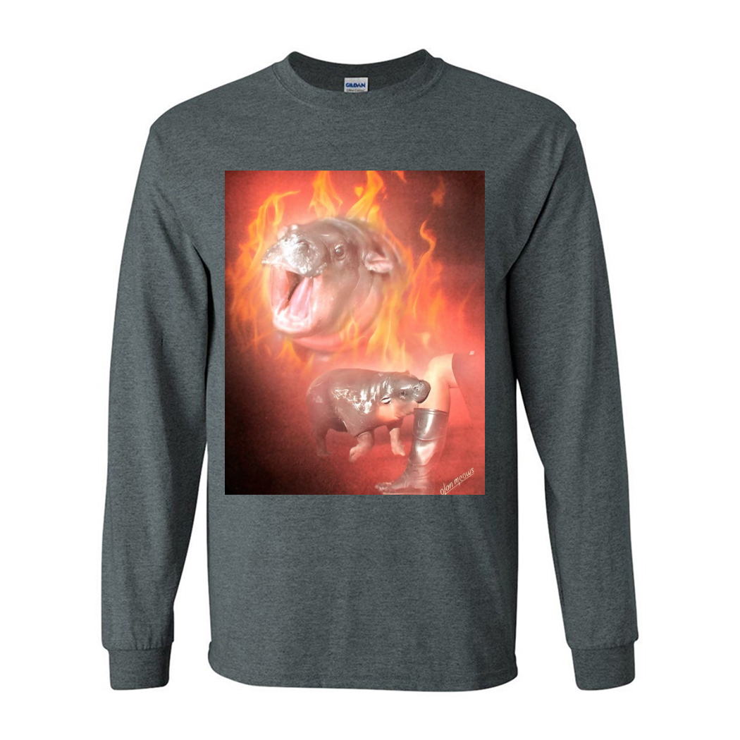 Hippo Moo Deng Fire Shirt • Picturestees Clothing LLC