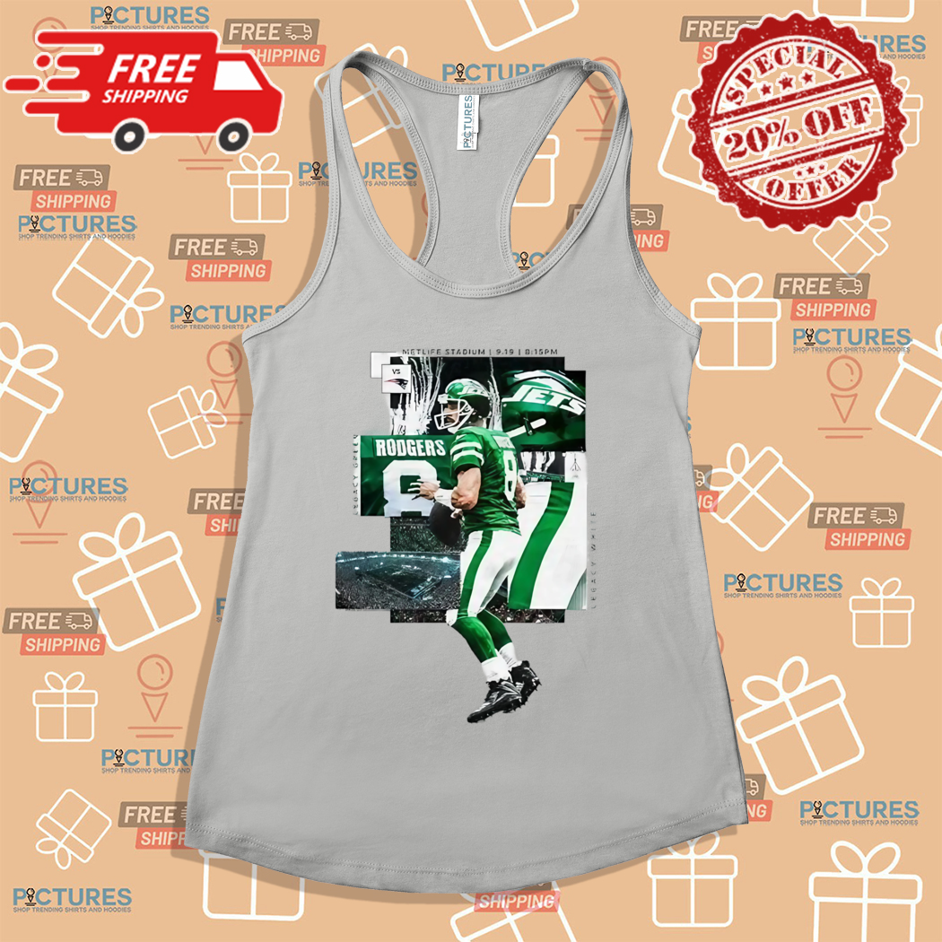 New York Jets Aaron Rodgers Legacy Green White Shirt • Picturestees ...