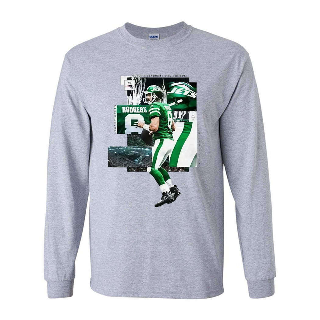 New York Jets Aaron Rodgers Legacy Green White Shirt • Picturestees ...