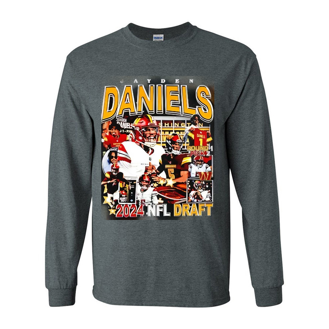 Jayden Daniels Washington Commanders 2024 NFL Draft Shirt ...