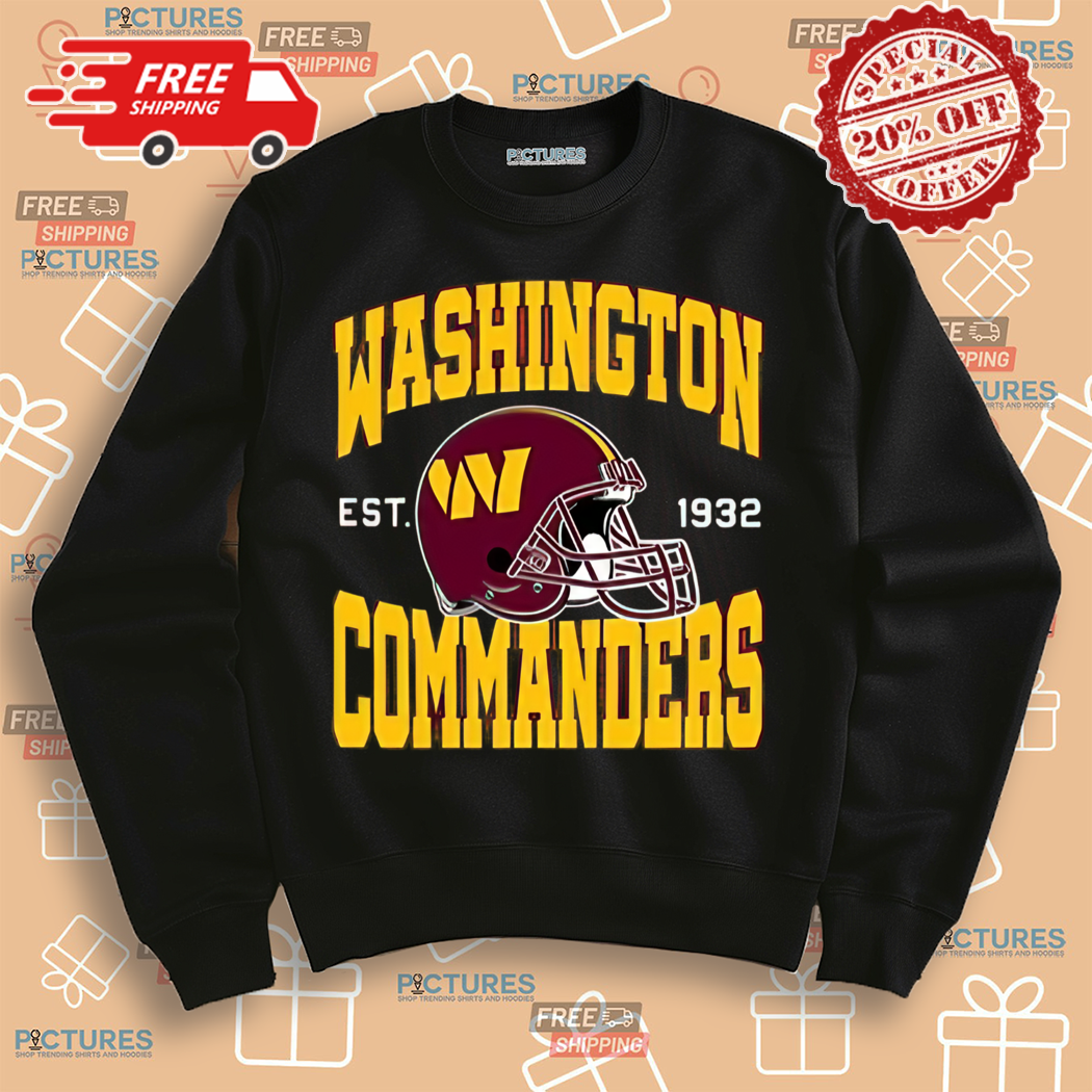 NFL Washington Commanders Helmet Est 1932 Shirt • Picturestees Clothing LLC