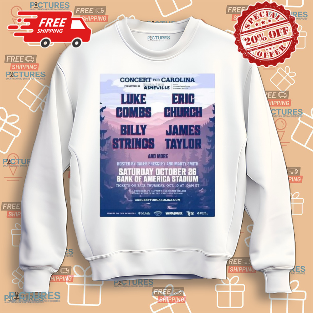 Sale 20% Luke Combs Eric Church Billy String James Taylor Concert For ...