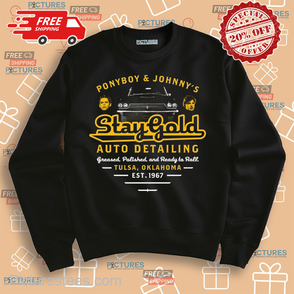 Ponyboy & Johnny's Stay Gold Auto Detailing Shirt • Picturestees ...