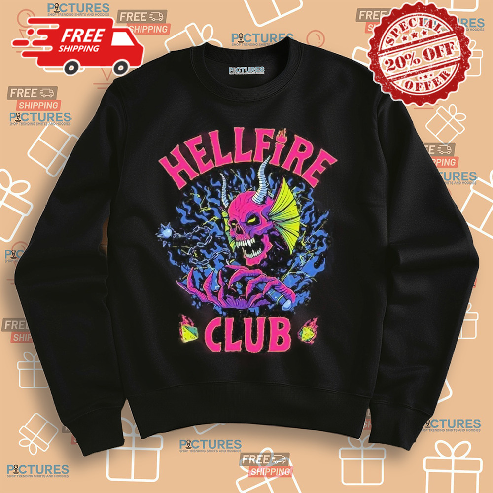 Stranger Things The Hellfire Club New Logo Pink Color Shirt ...