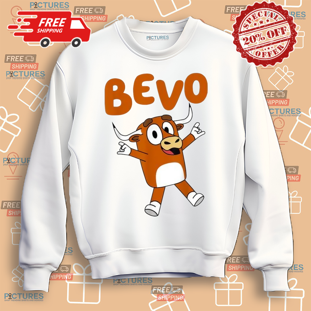 Bevo Texas Longhorn Bull Cartoon Bluey Shirt • Picturestees Clothing LLC