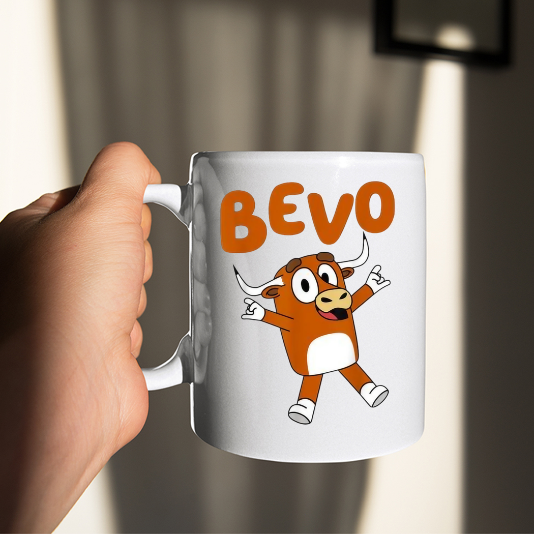 Bevo Texas Longhorn Bull Cartoon Bluey Shirt • Picturestees Clothing LLC