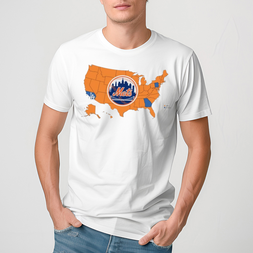 Map Of Who America Is Rooting For In The NLCS New York Mets MLB Shirt ...