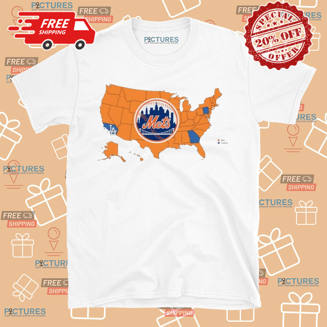 Map Of Who America Is Rooting For In The NLCS New York Mets MLB Shirt ...