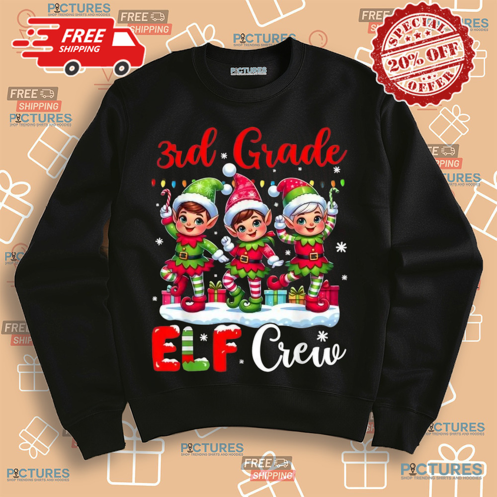3rd Grade Elf Crew Christmas Reindeer Cute Shirt • Picturestees ...