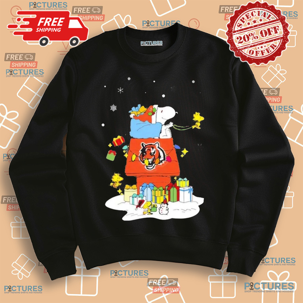 Cincinnati Bengals Santa Snoopy Wish You A Merry Christmas Shirt ...