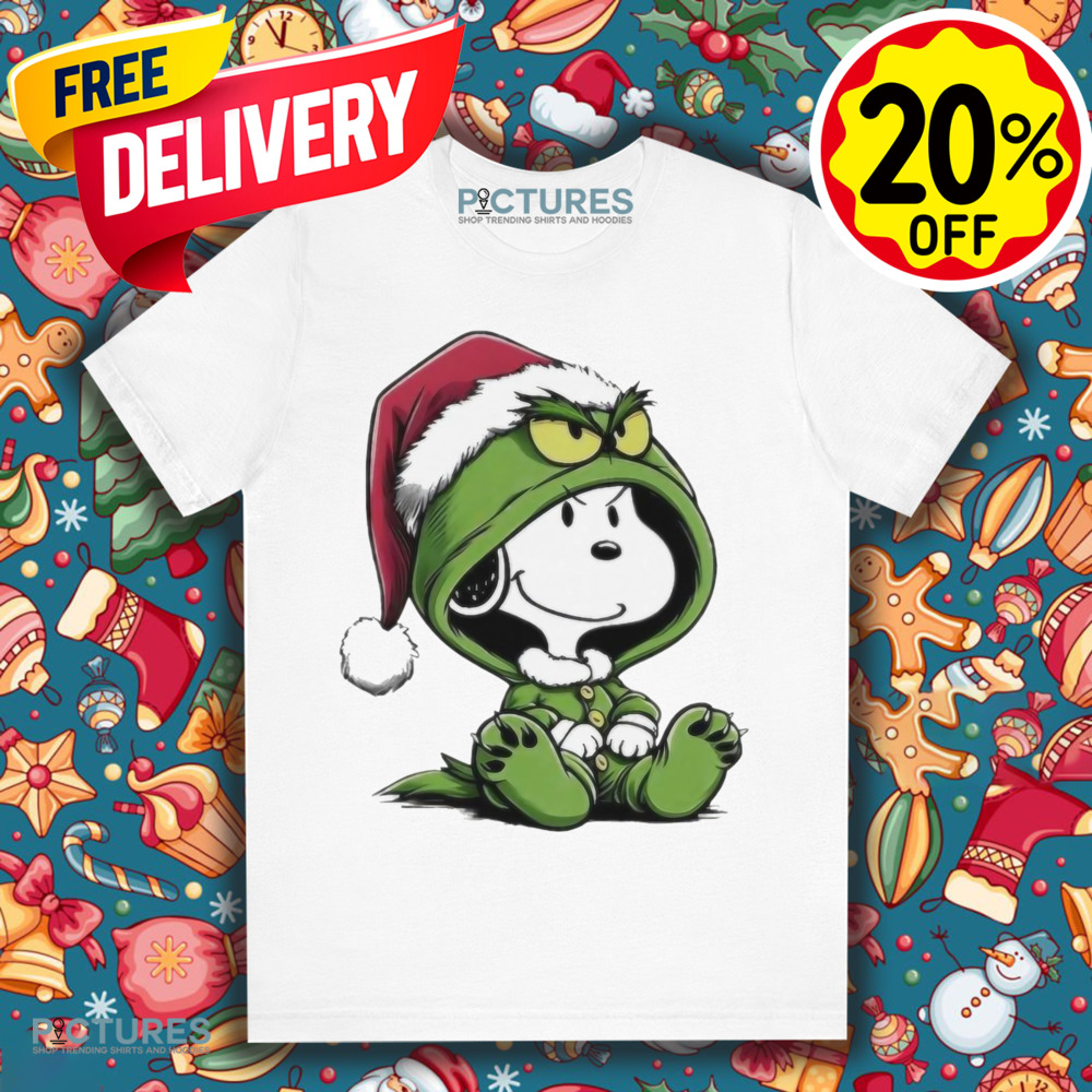 Grinch Disguise Snoopy Christmas Shirt • Picturestees Clothing LLC