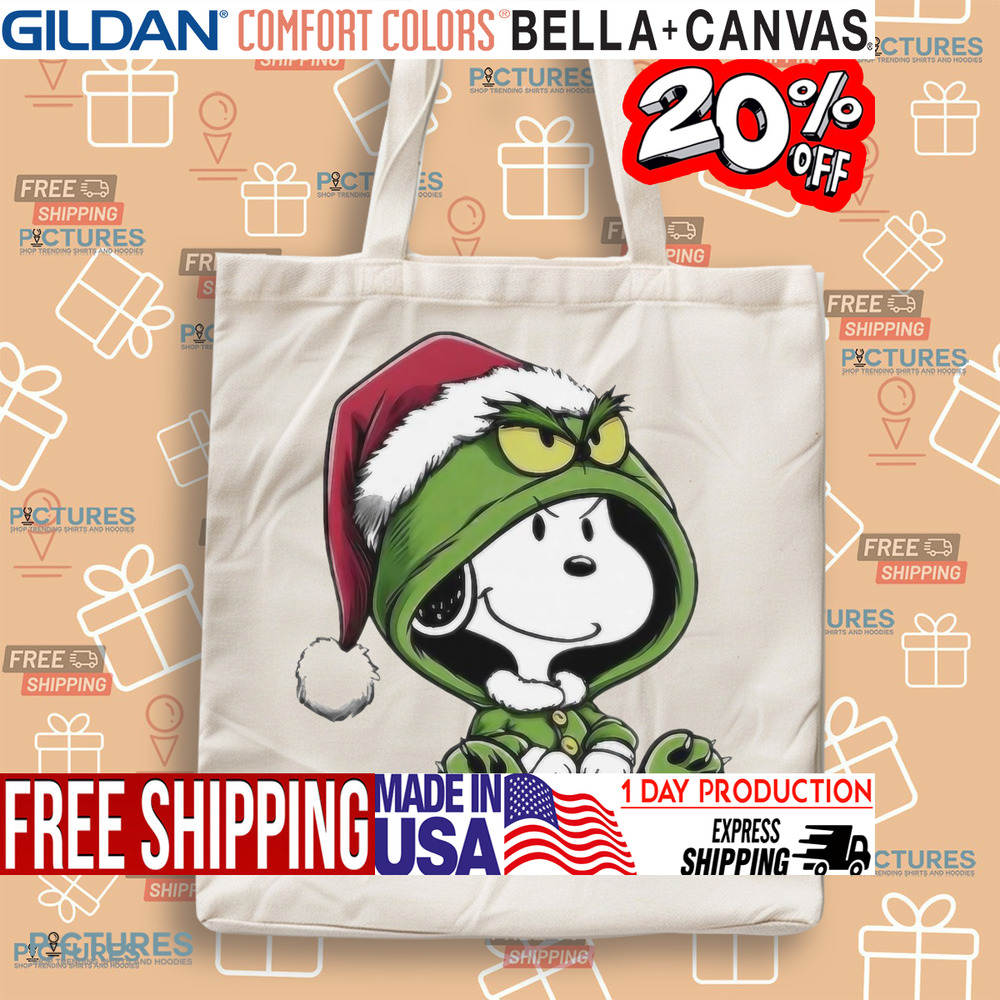 Grinch Disguise Snoopy Christmas Shirt • Picturestees Clothing LLC