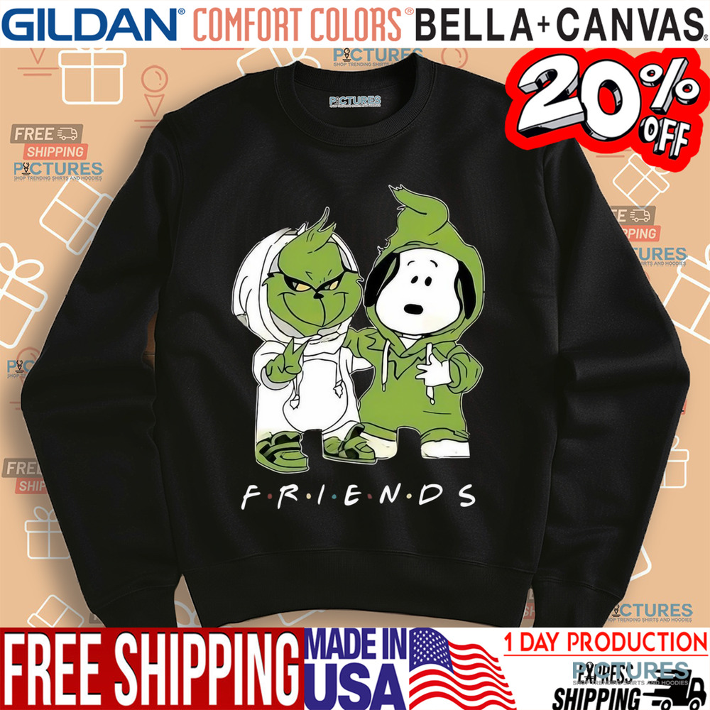 Grinch And Snoopy Friends TV Show Christmas Shirt • Picturestees ...