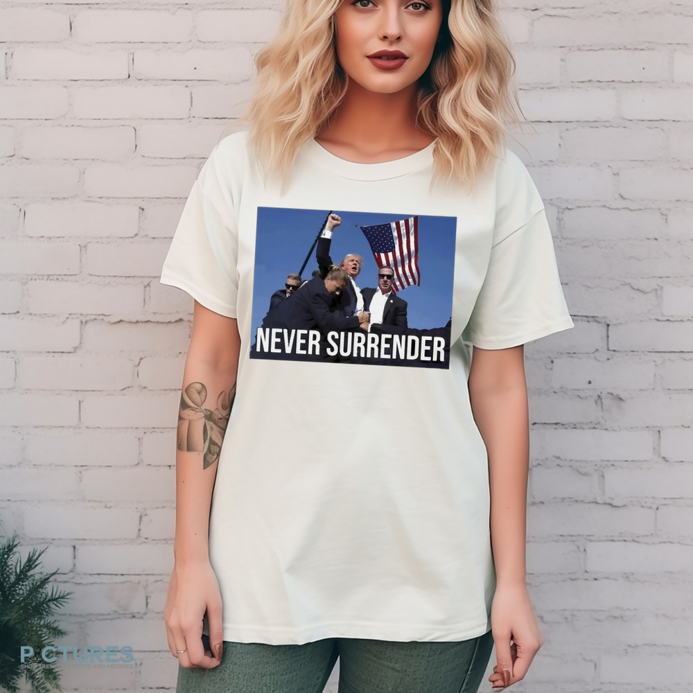 Pam Bondi Trump Assassination Never Surrender Shirt • Picturestees Clothing LLC