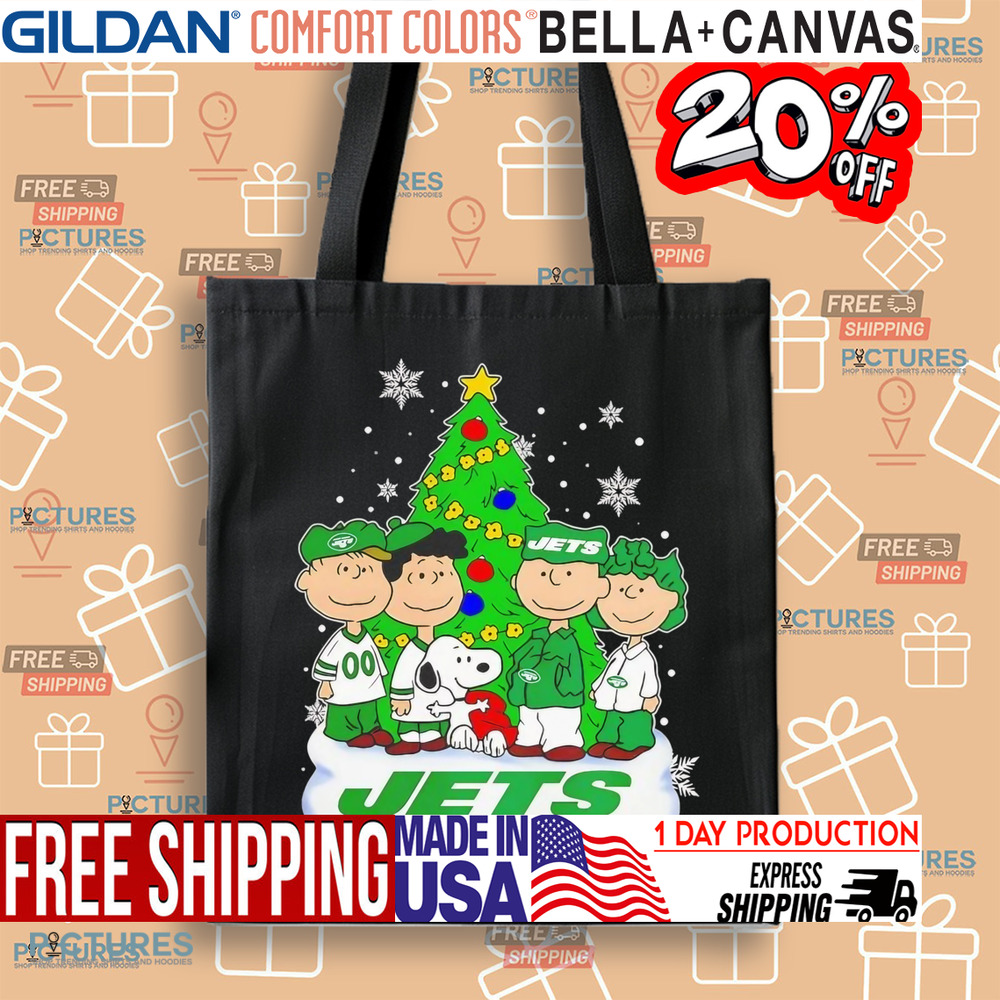 Peanuts Characters New York Jets Christmas Tree Shirt • Picturestees ...