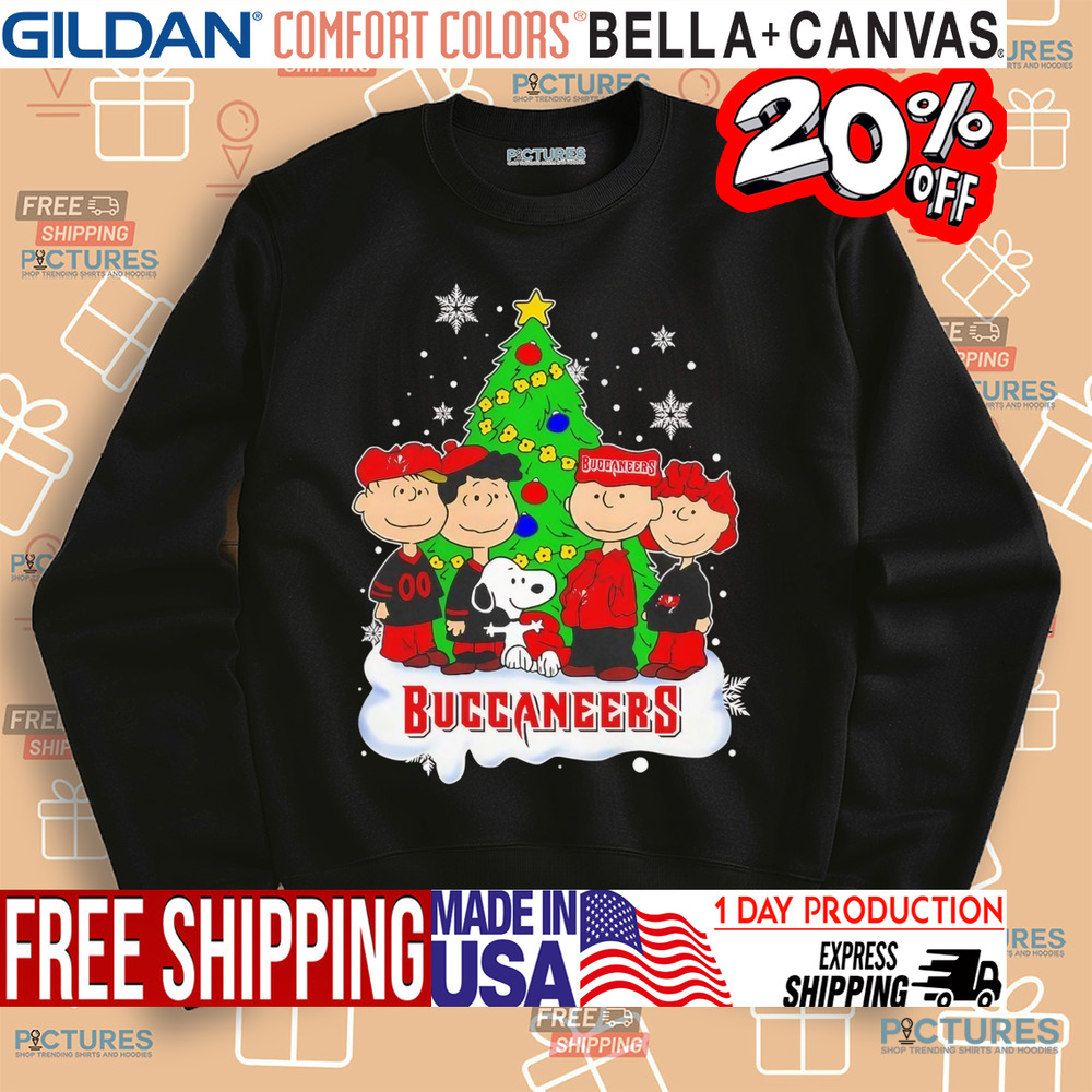 Peanuts Characters Tampa Bay Buccaneers Christmas Tree Shirt ...