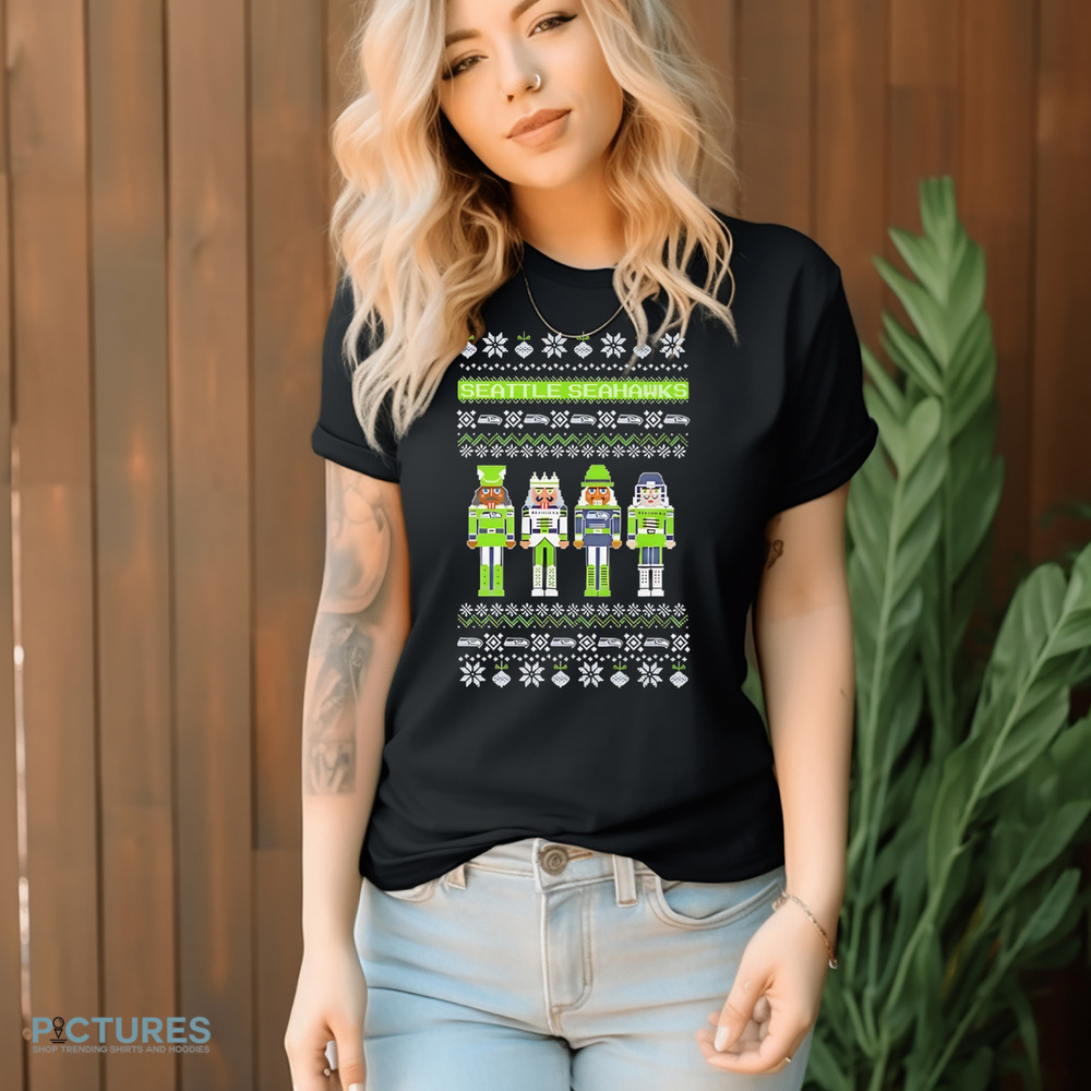 Seattle Seahawks Holiday Nutcracker Ugly Christmas Shirt • Picturestees ...