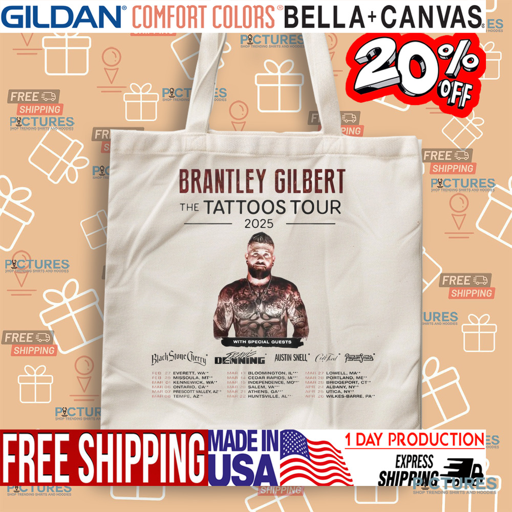 🚛Free Delivery: 📣SaleOff 20% Brantley Gilbert The Tattoos Tour 2025 ...