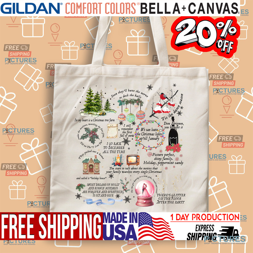 Christmas Song Lyrics Collage With Christmas Symbols Shirt ...