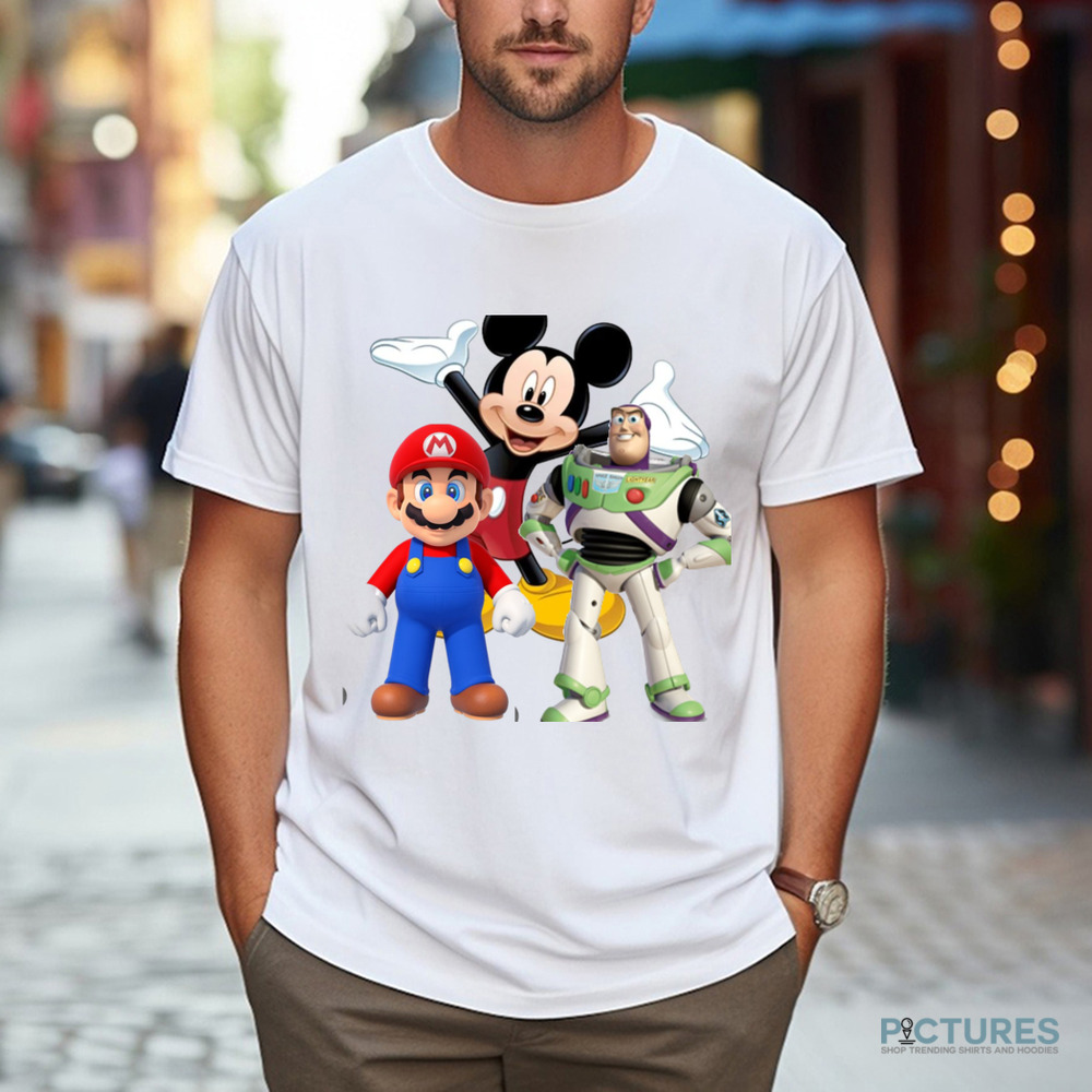 🚛Free Delivery: 📣SaleOff 20% Disney Mickey Mario Buzz Lightyear Shirt ...