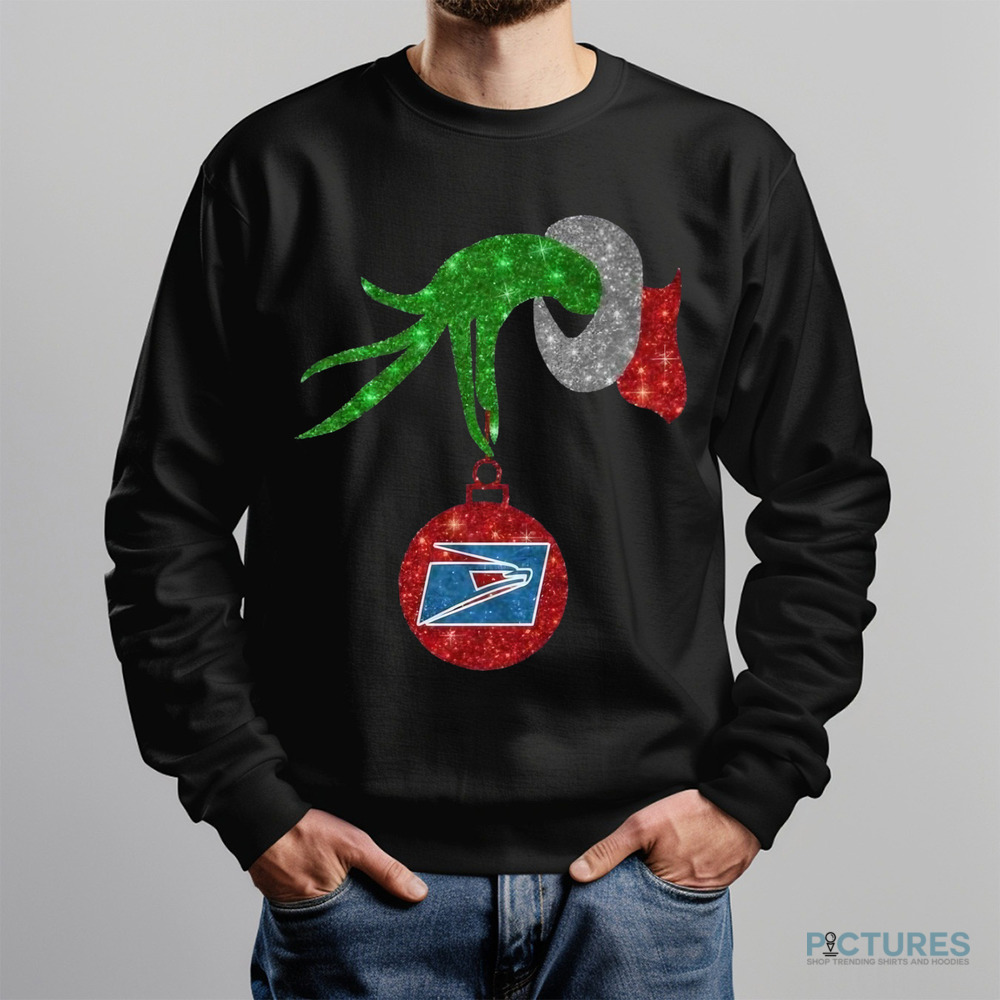 Grinch Hand Holding USPS Merry Christmas 2024 Shirt • Picturestees ...