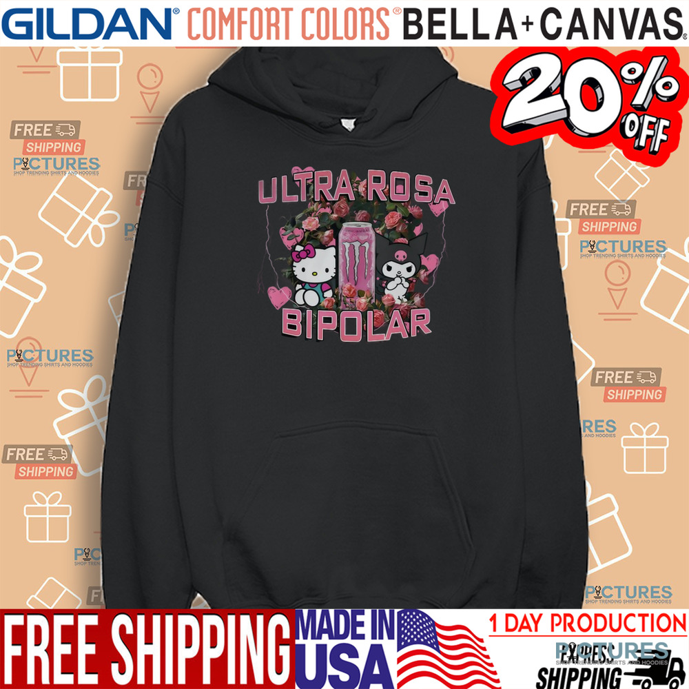 Hello Kitty Monster Energy Ultra Rosa Bipolar Shirt • Picturestees ...